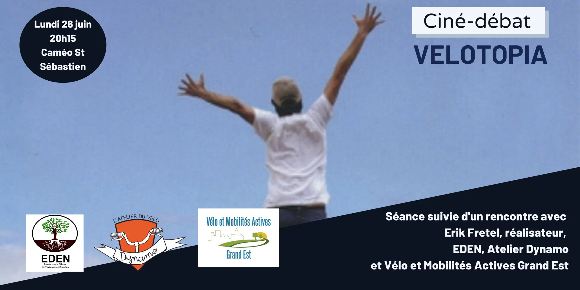 Ciné débat « Vélotopia » lundi 26 juin à 20h15 au Caméo Saint Seb – EDEN